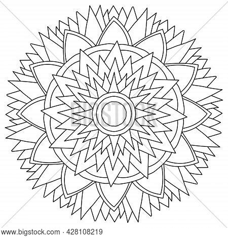 Contour Mandala Sharp Vector & Photo (Free Trial) | Bigstock