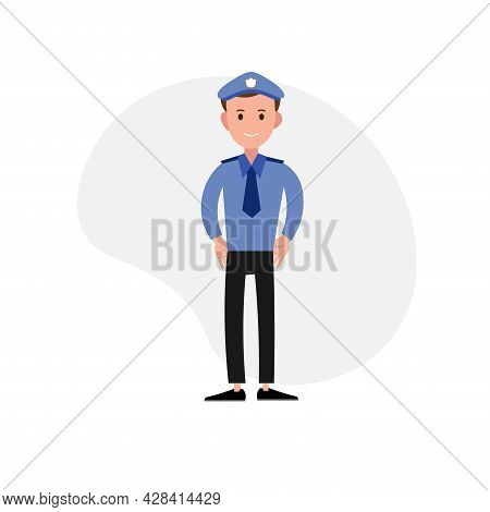 Cop Flat Illustration Vector & Photo (Free Trial) | Bigstock