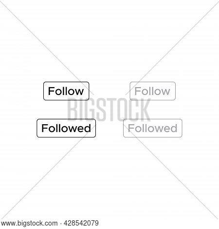 Follow Button Icon Vector & Photo (Free Trial) | Bigstock