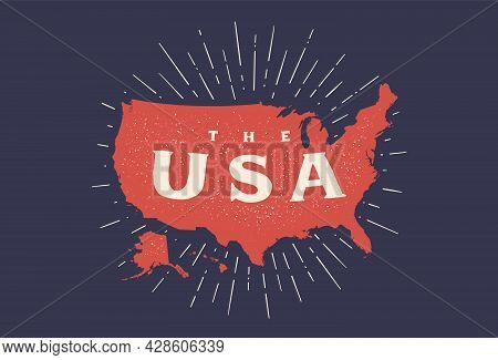Usa. Poster Map Vector & Photo (Free Trial) | Bigstock