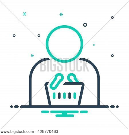 Mix Icon For Consumer User Purchaser Clientele Customer Client Patron ...