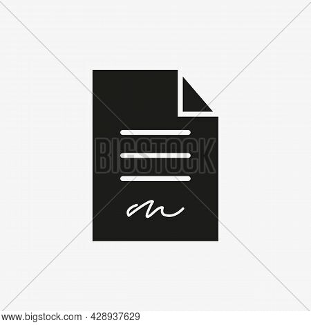 Signed Document Icon Vector & Photo (Free Trial) | Bigstock