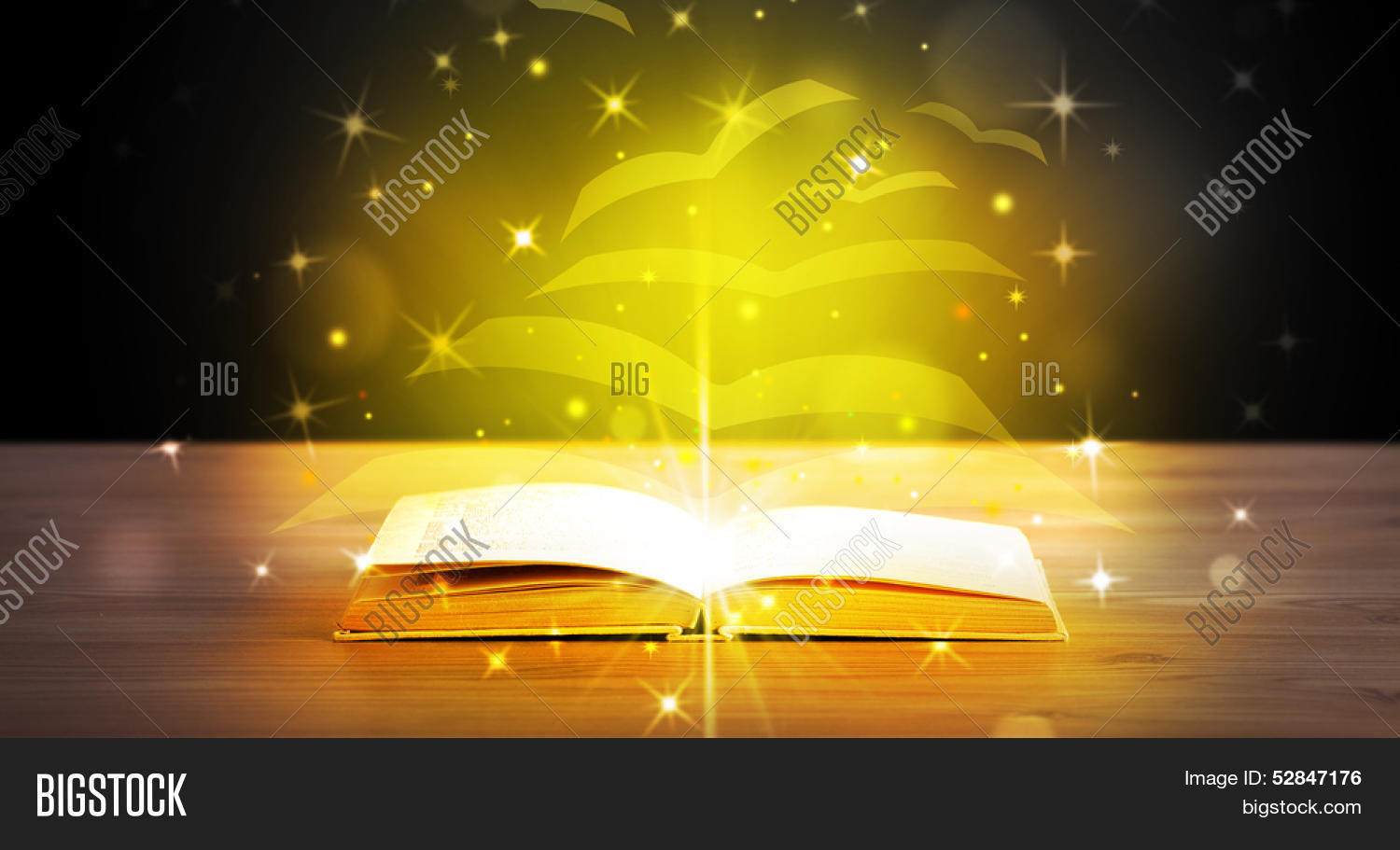Open Book Golden Glow Image & Photo (Free Trial) | Bigstock