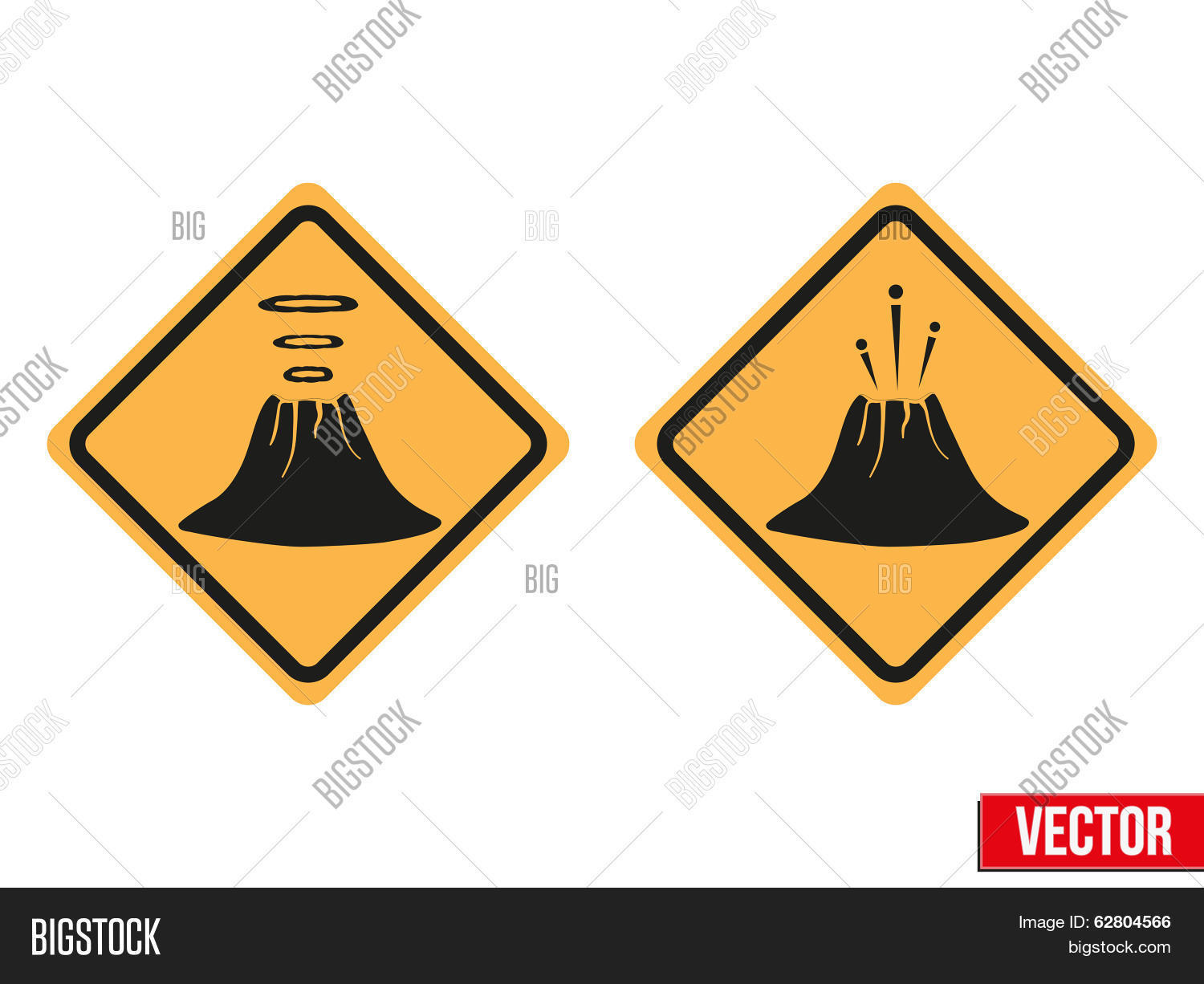 Warning Road Signs Vector & Photo (Free Trial) | Bigstock