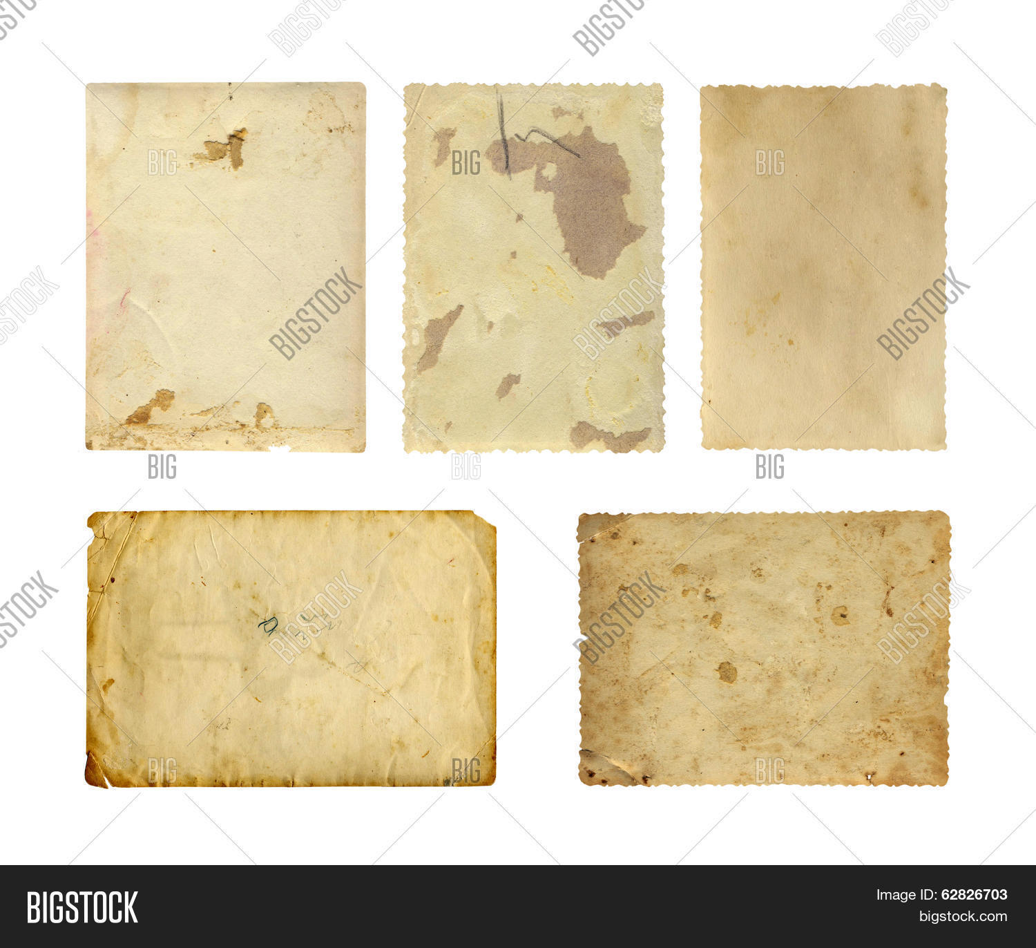 Set Old Photo Paper Image & Photo (Free Trial) | Bigstock