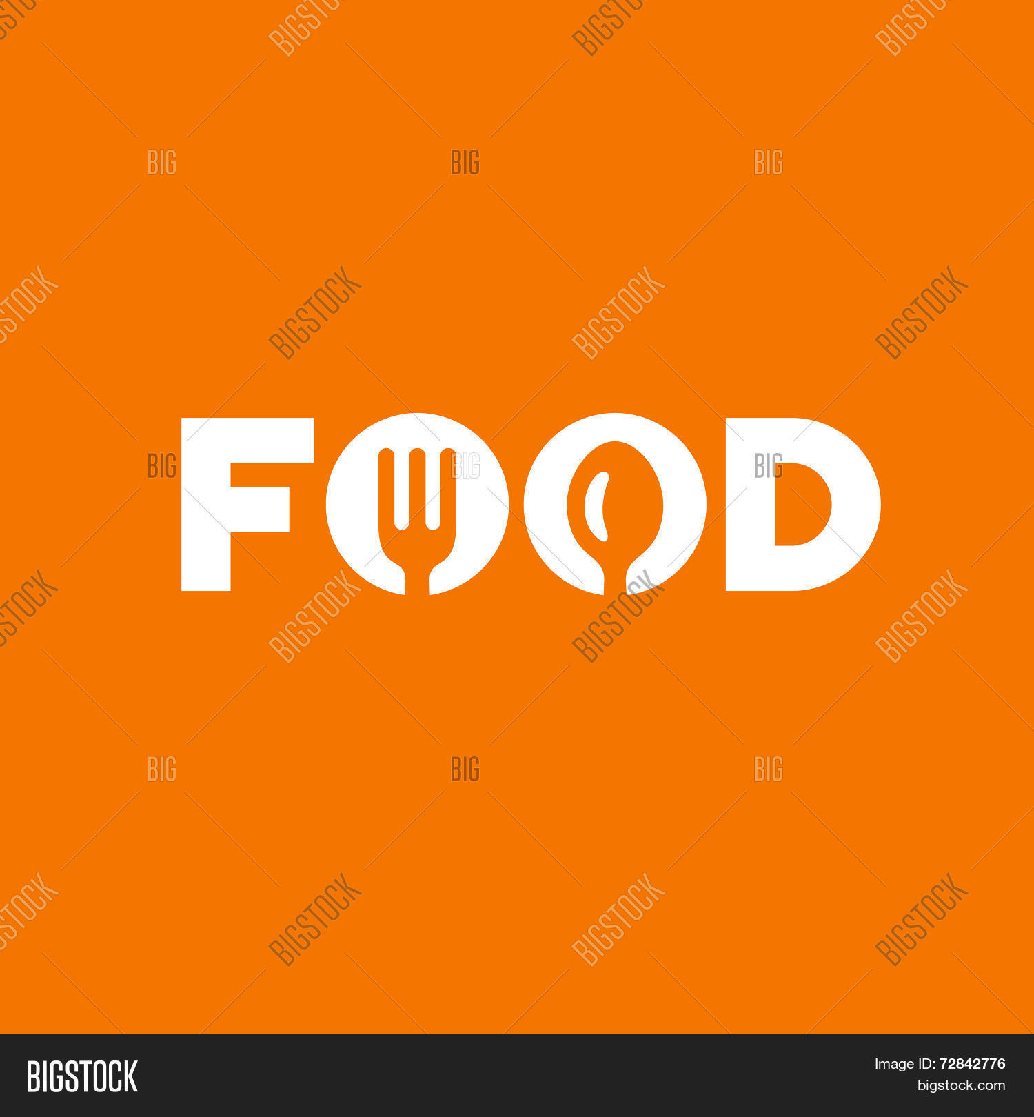 Food Word Sign Logo Vector & Photo (Free Trial) | Bigstock