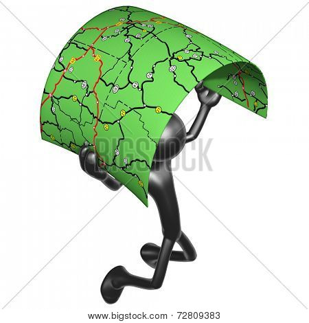 3D Character Road Map Image & Photo (Free Trial) | Bigstock