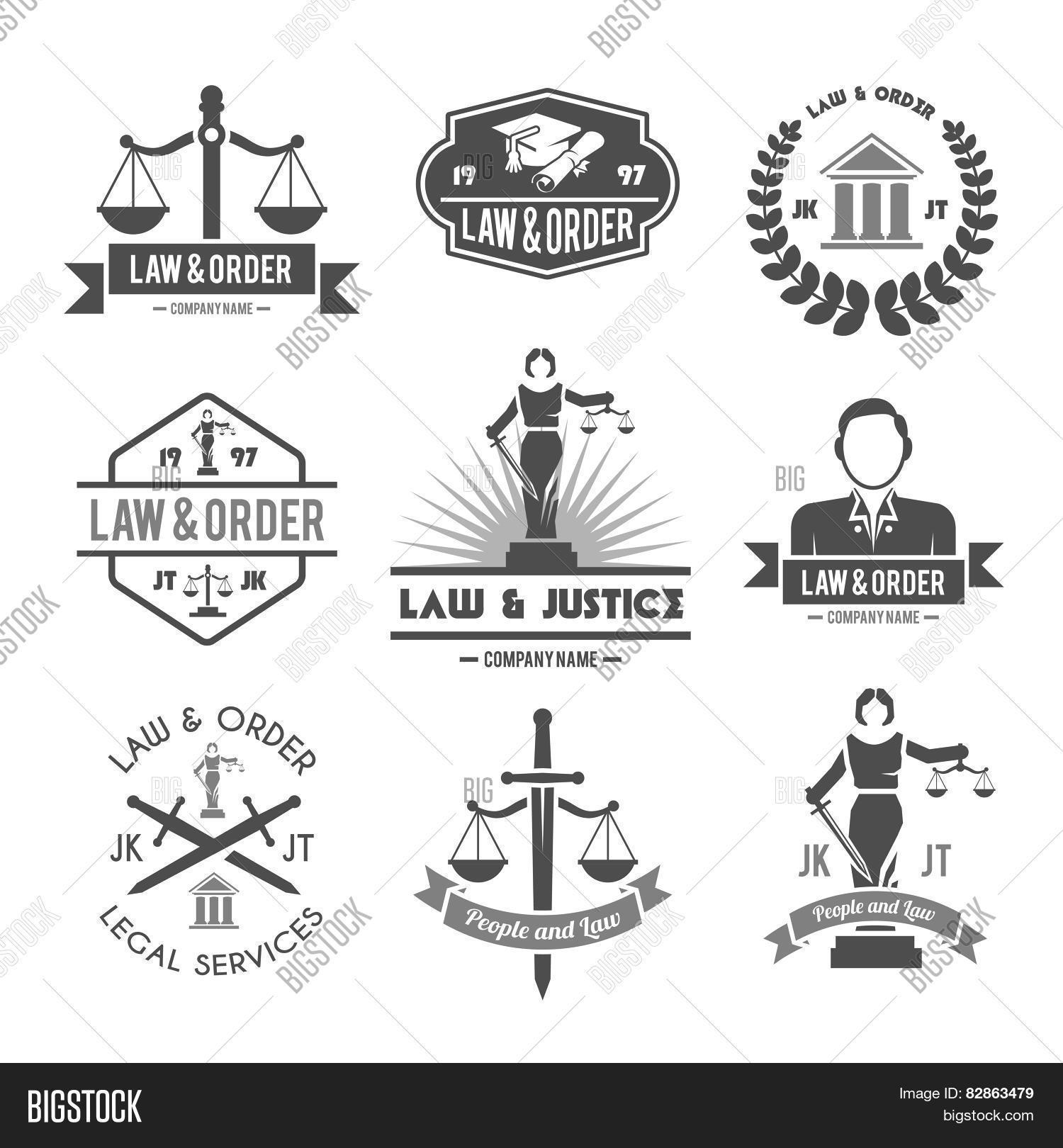 Law Labels Icons Set Vector & Photo (Free Trial) | Bigstock
