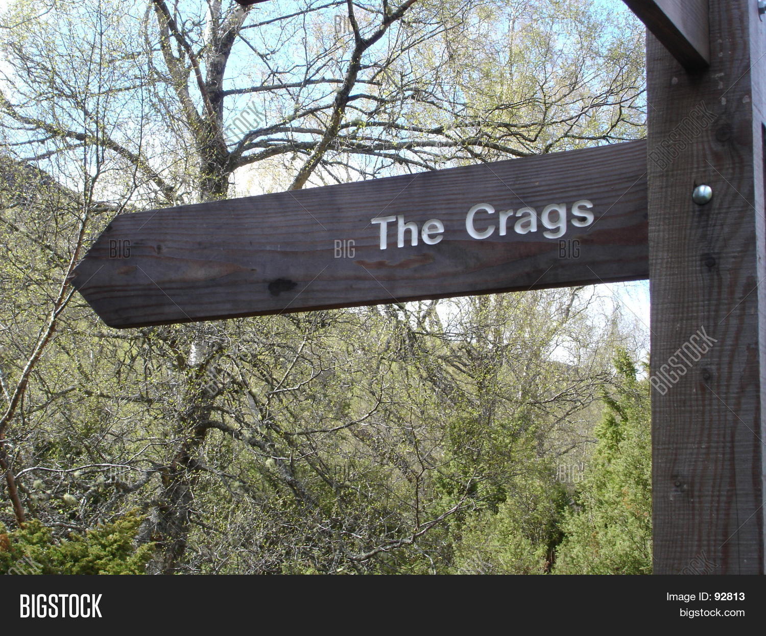 Crags Signpost Image & Photo (Free Trial) | Bigstock