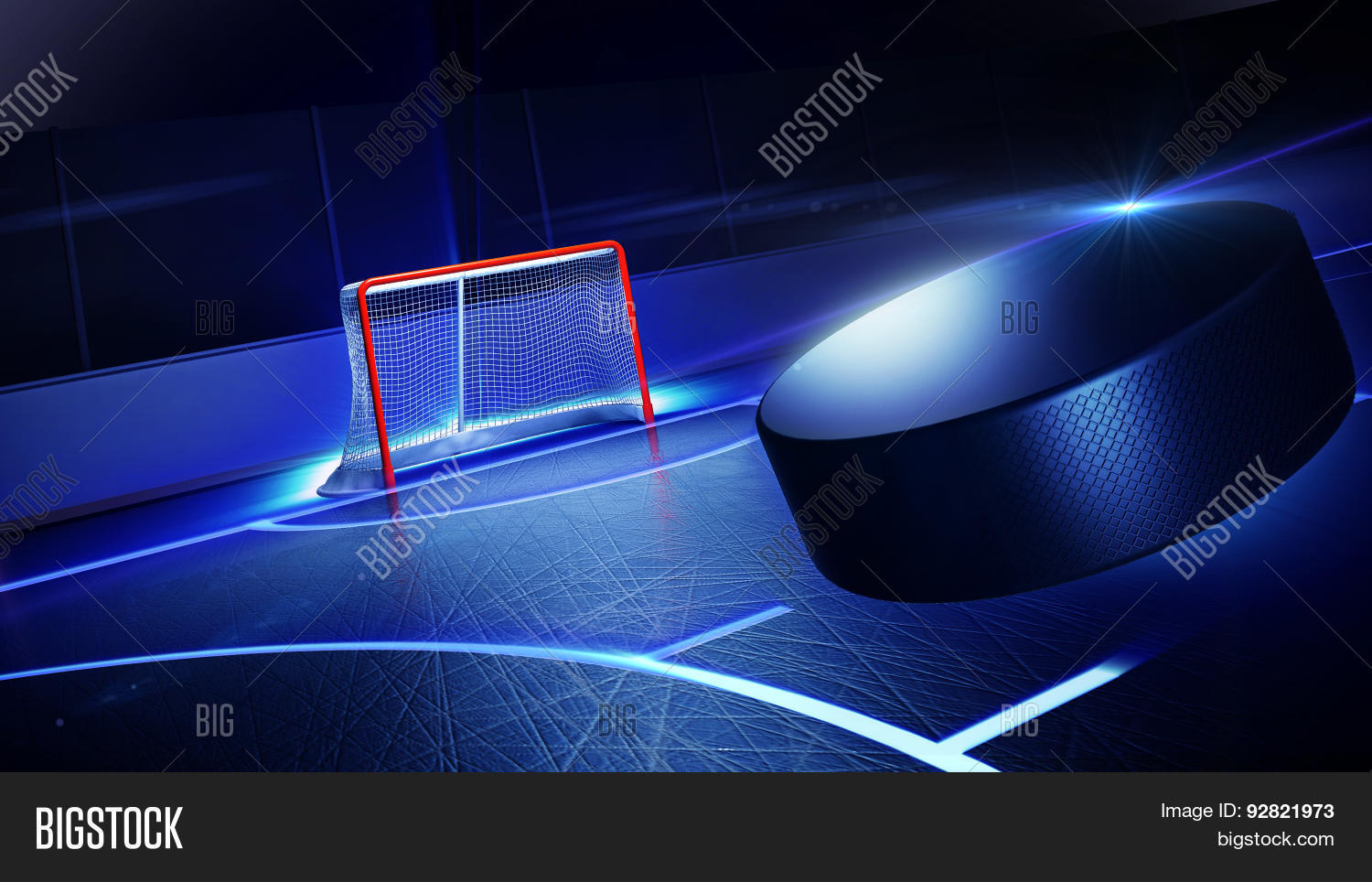 Hockey Ice Rink Goal Image & Photo (Free Trial) | Bigstock
