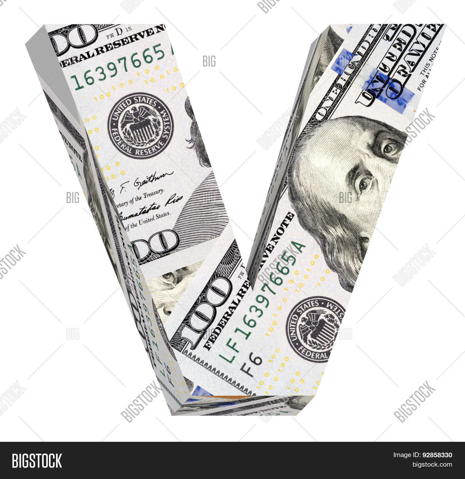 One Letter Dollar Bill Image & Photo (Free Trial) | Bigstock