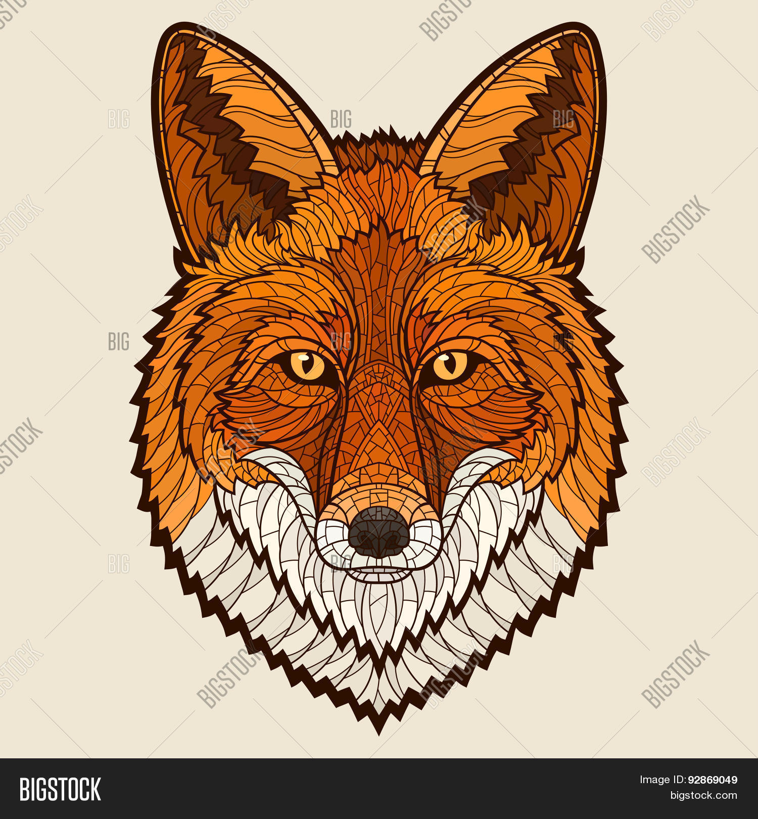 Fox Head Vector & Photo (Free Trial) | Bigstock