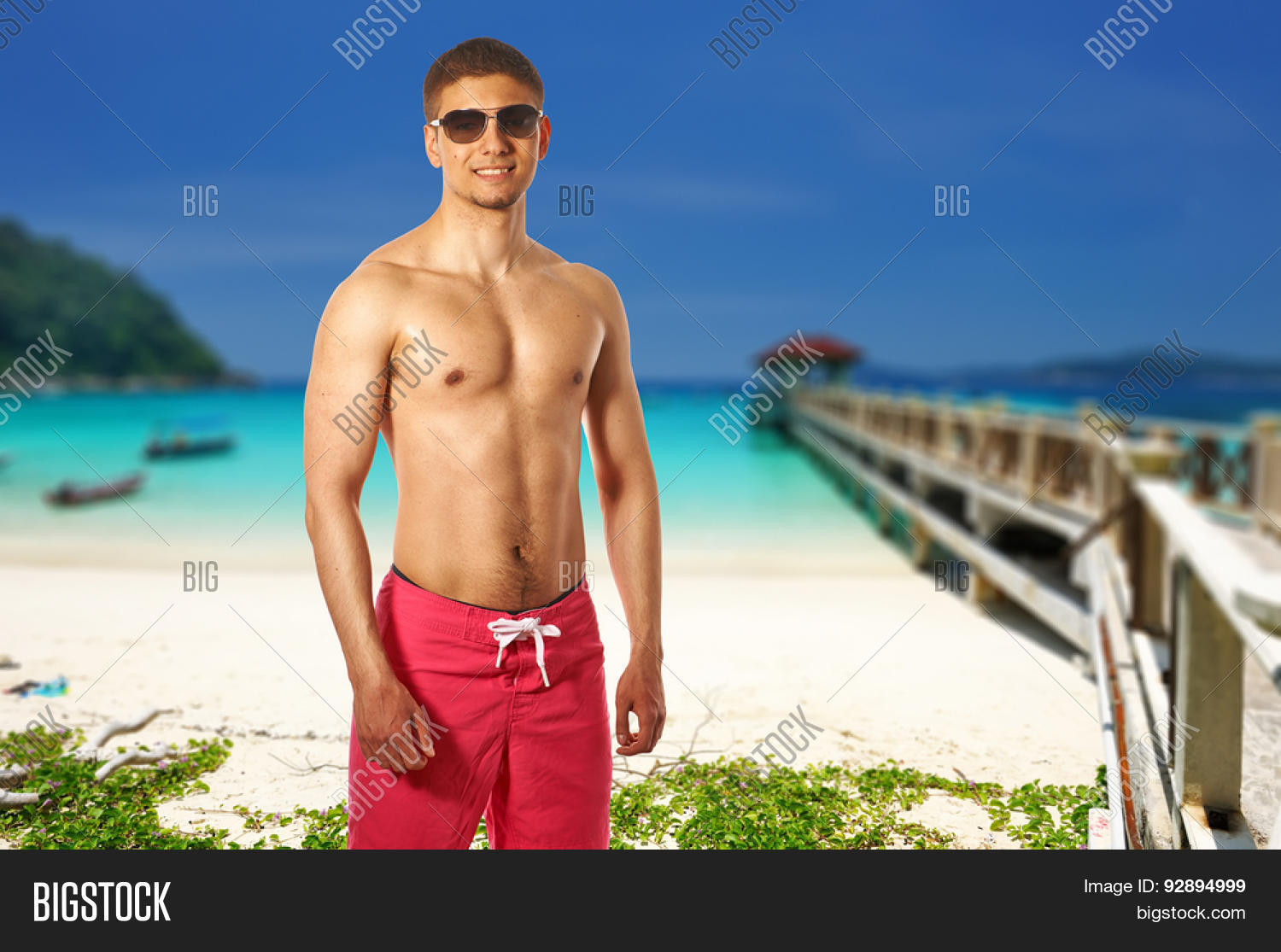 Man On Beach Image & Photo (Free Trial) | Bigstock