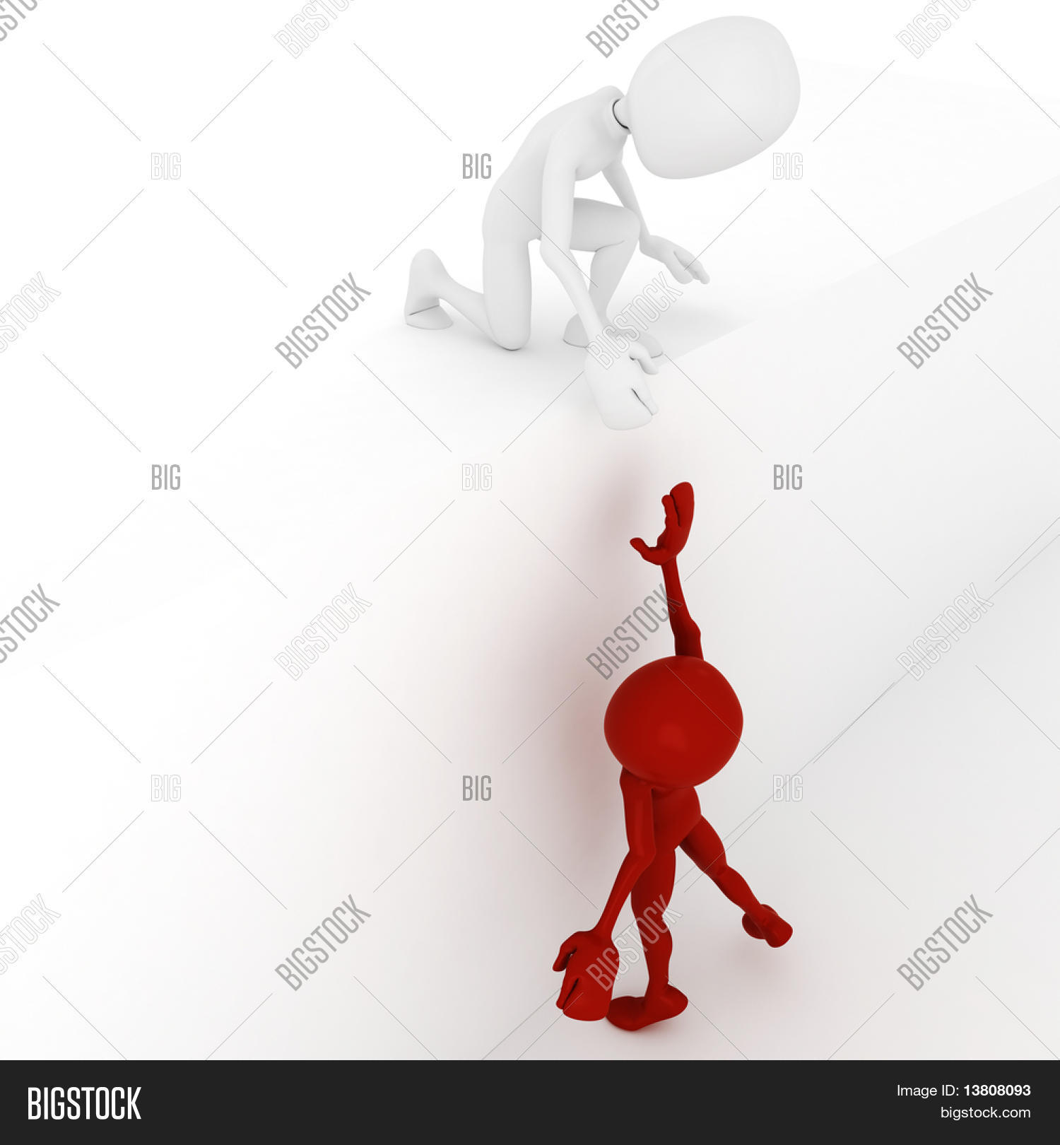 3d Man Helping Another Image & Photo (Free Trial) | Bigstock