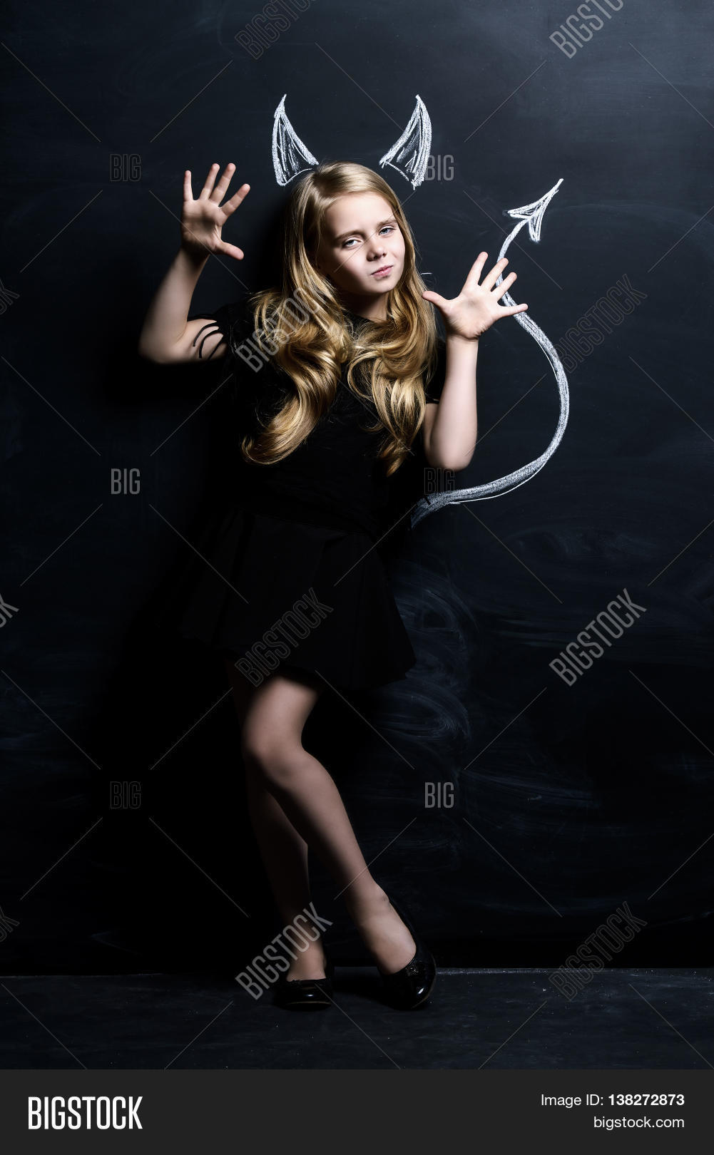 Funny Little Imp Girl Image & Photo (Free Trial) | Bigstock