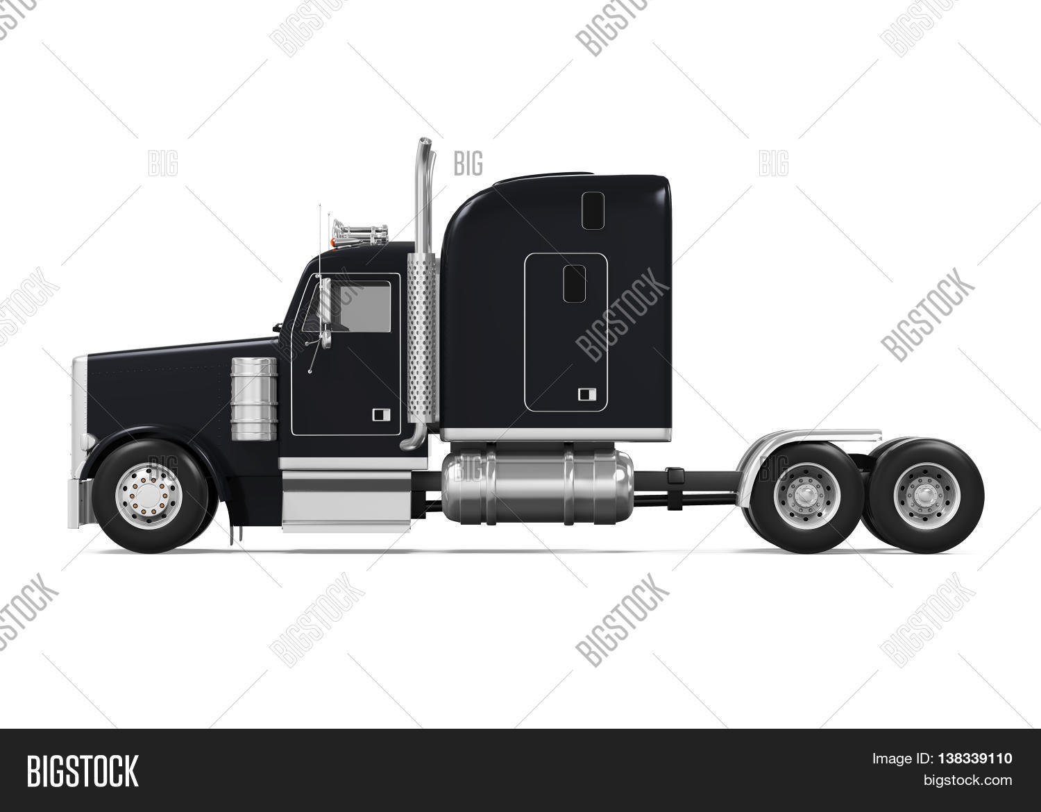 Black Trailer Truck Image & Photo (Free Trial) | Bigstock