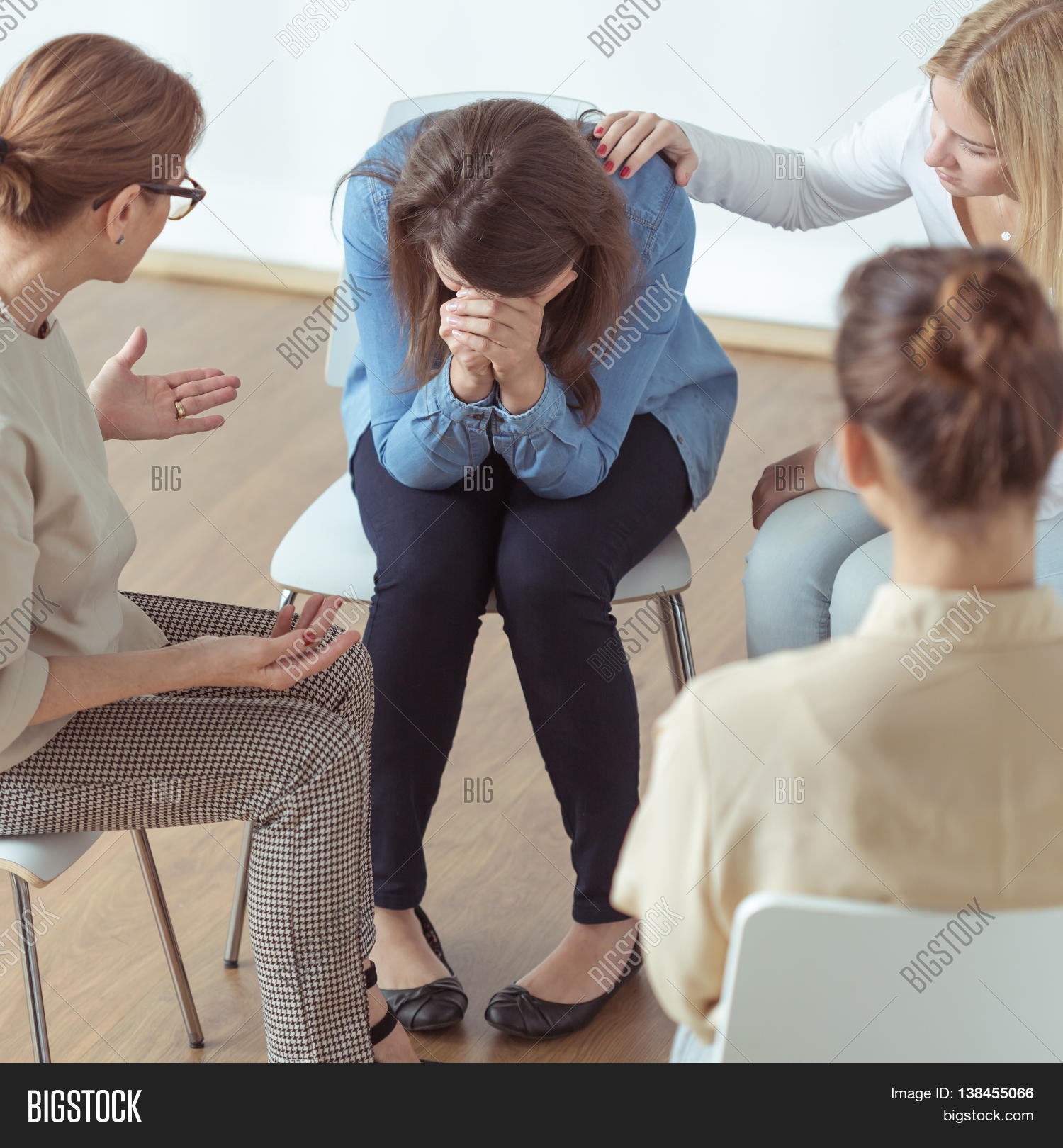 Crying During Group Image & Photo (Free Trial) | Bigstock