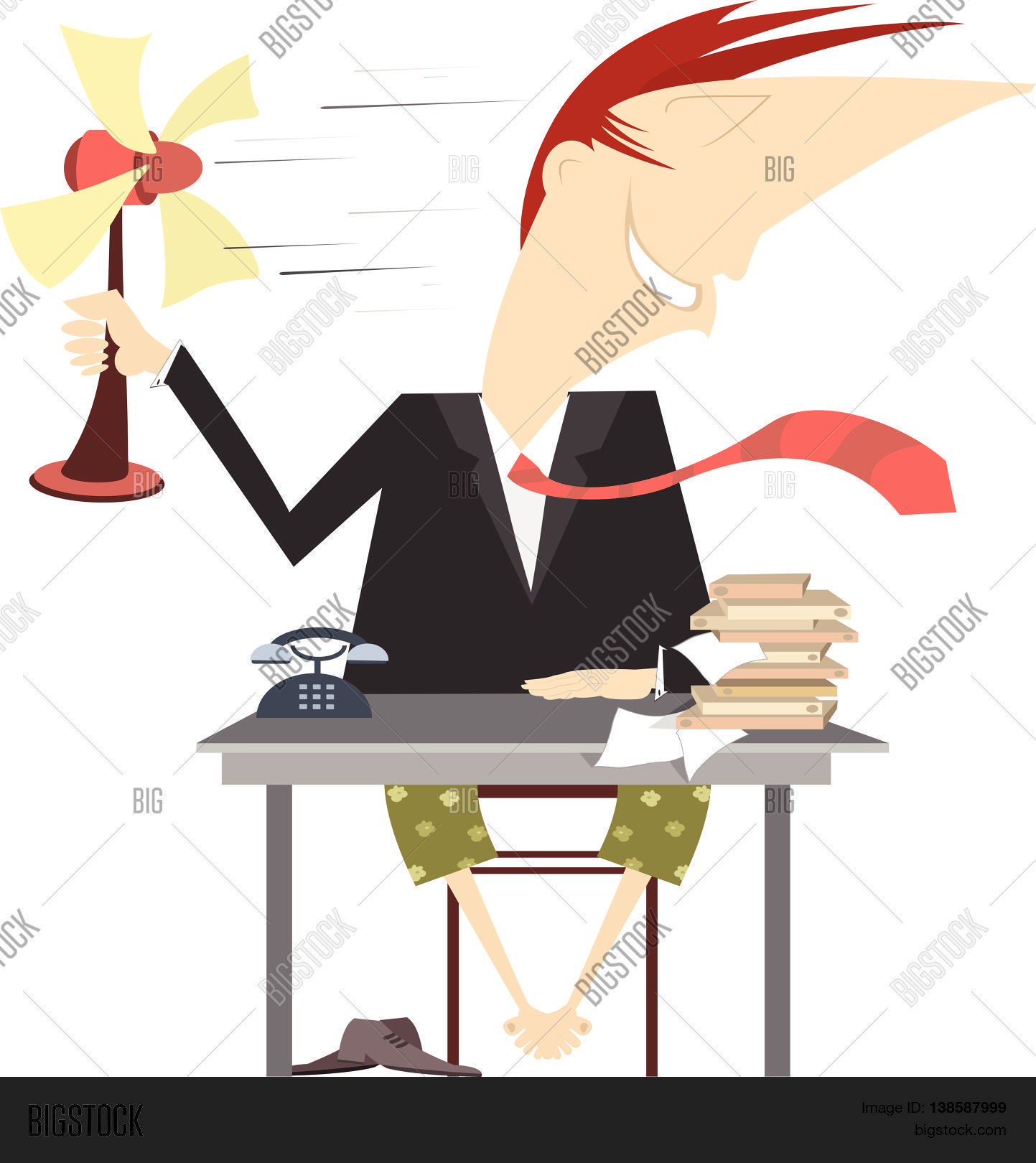 Heat Office. Man Vector & Photo (Free Trial) | Bigstock