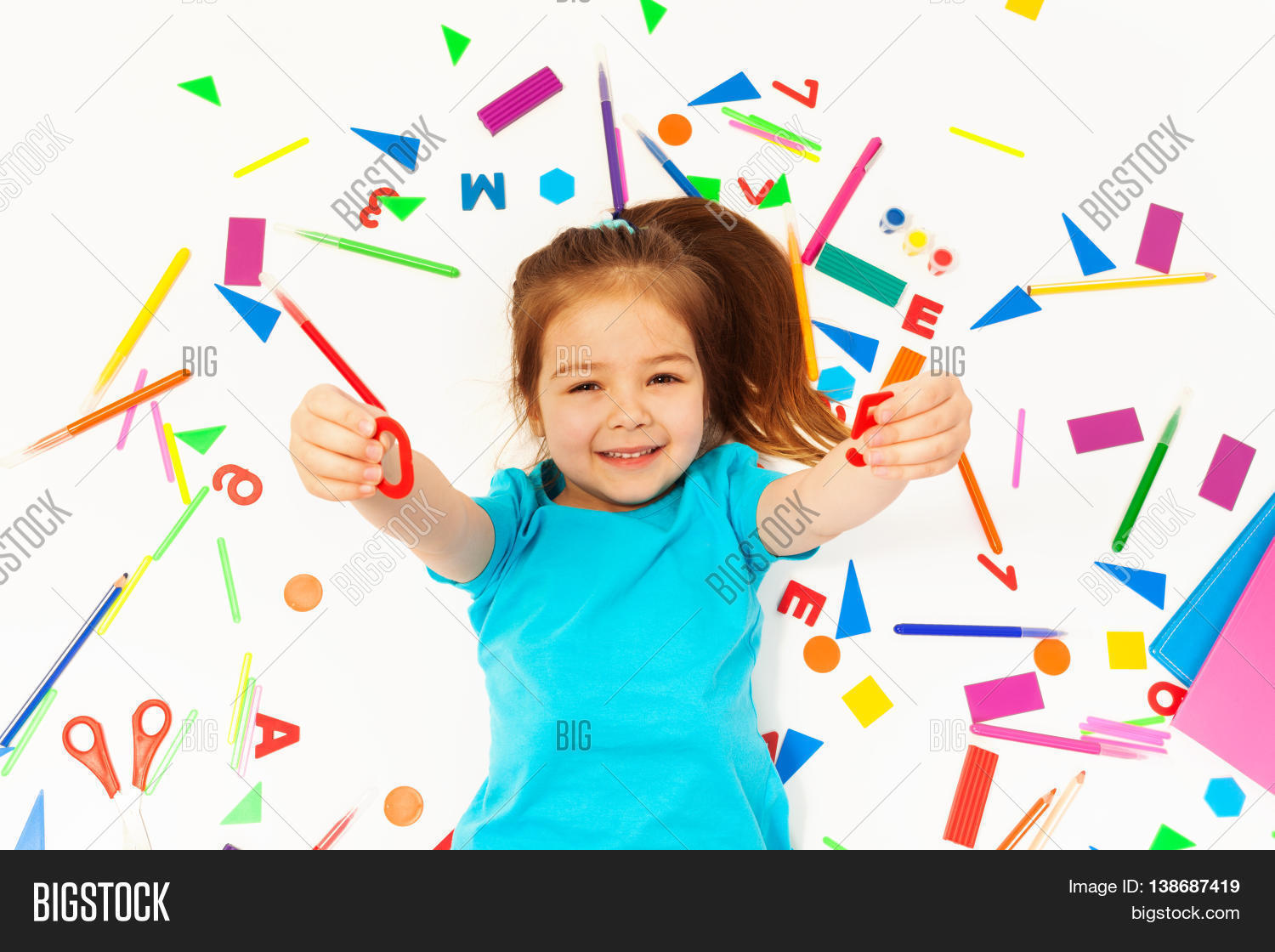 Smiling Preschool Girl Image & Photo (Free Trial) | Bigstock