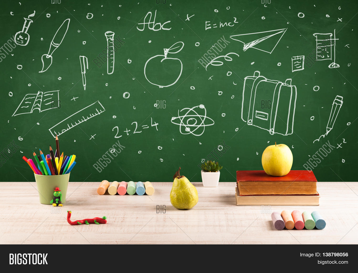 Wooden School Desk Image & Photo (Free Trial) | Bigstock