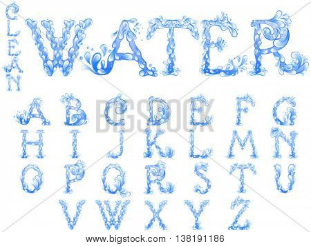 Water Splash Alphabet Vector & Photo (Free Trial) | Bigstock