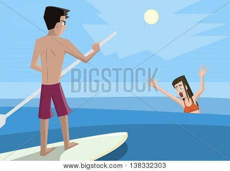Lifeguard Rescues Vector & Photo (Free Trial) | Bigstock