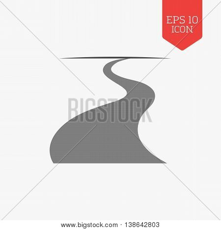 Road Icon. Flat Vector & Photo (Free Trial) | Bigstock