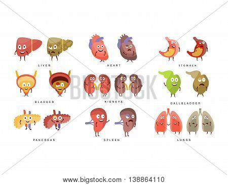 Healthy Vs Sick Human Vector & Photo (Free Trial) | Bigstock