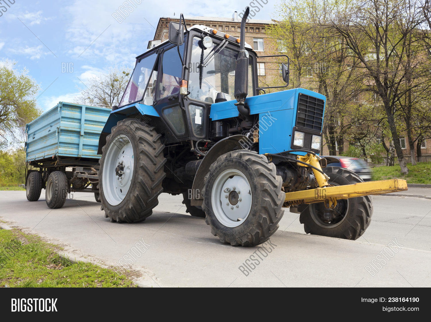 Old Small Blue Tractor Image & Photo (Free Trial) | Bigstock