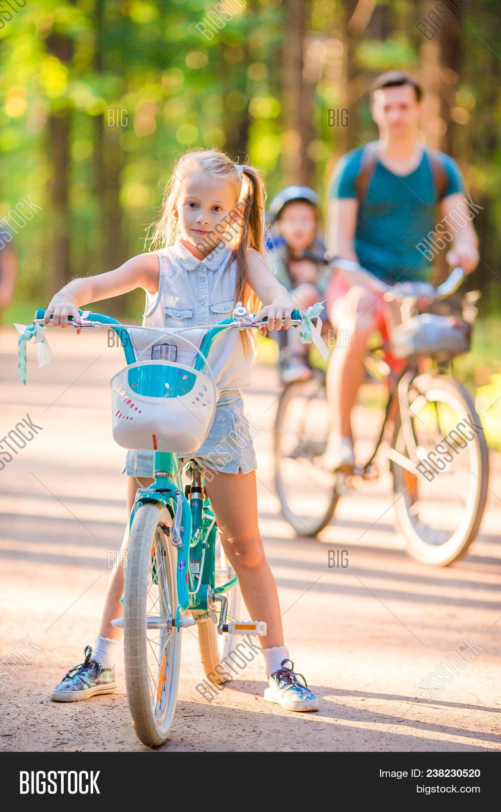 Happy Family Biking Image & Photo (Free Trial) | Bigstock