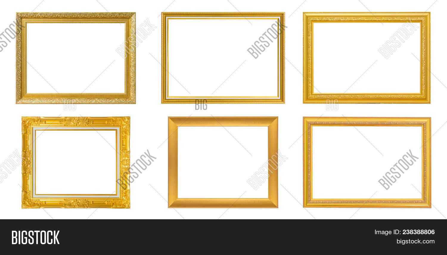 Set 6 Gold Frame Image & Photo (Free Trial) | Bigstock