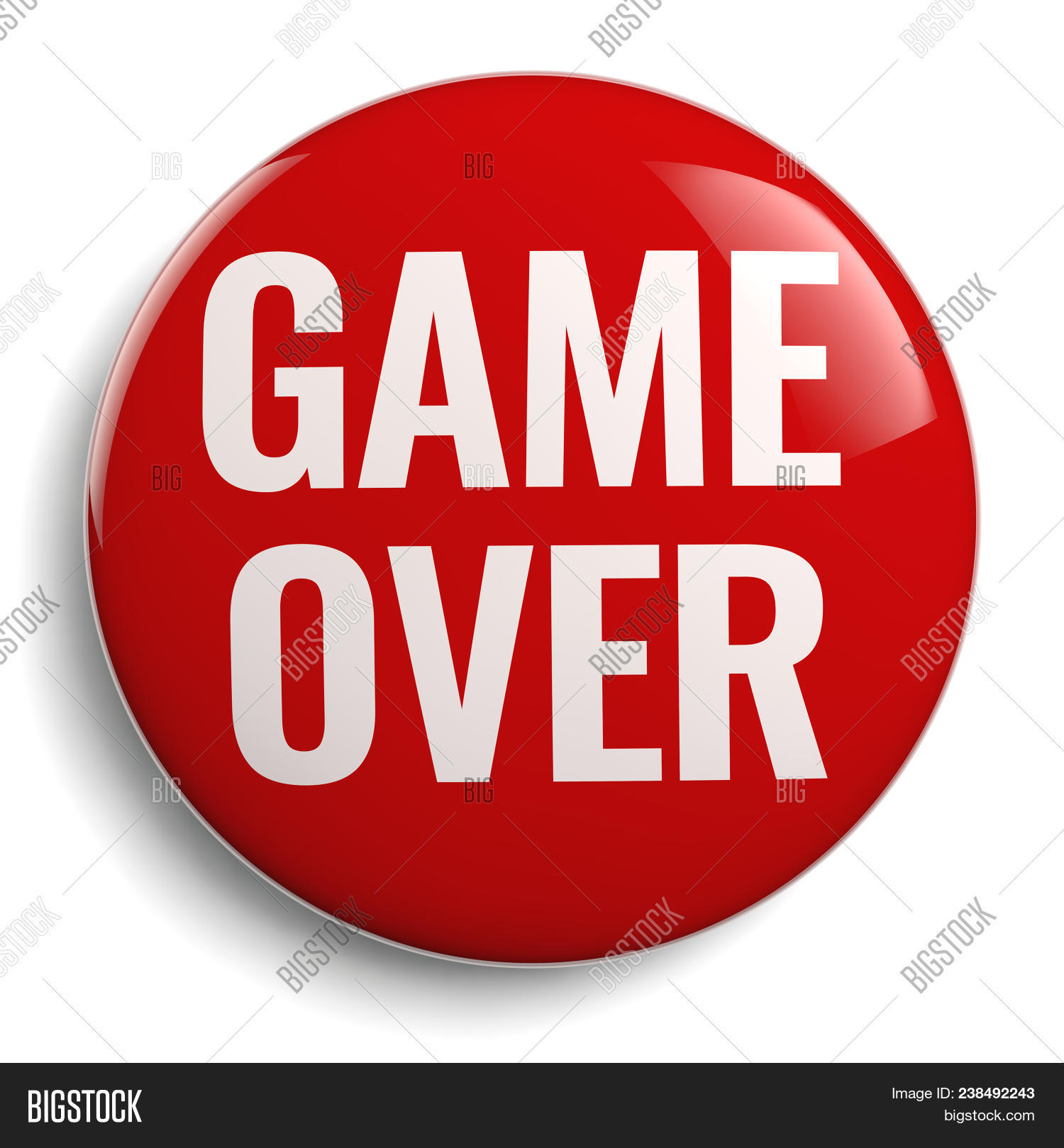 Game Over Red Round 3d Image & Photo (Free Trial) | Bigstock