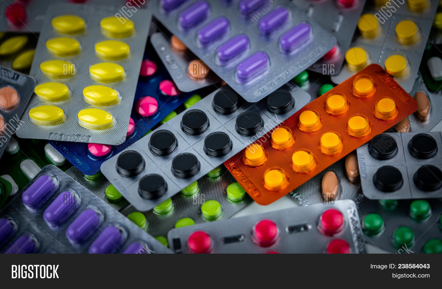 Pile Colorful Tablets Image & Photo (Free Trial) | Bigstock
