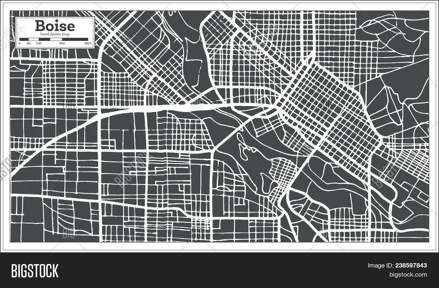 Boise USA City Map Image & Photo (Free Trial) | Bigstock