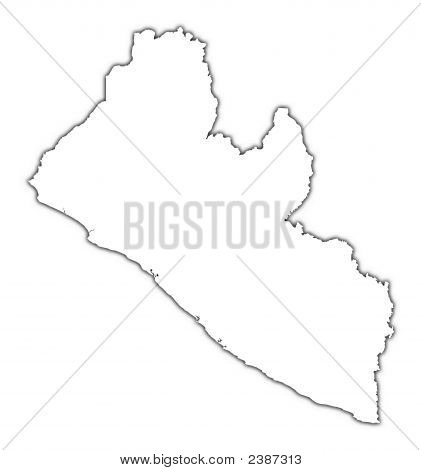 Liberia Outline Map Image & Photo (Free Trial) | Bigstock
