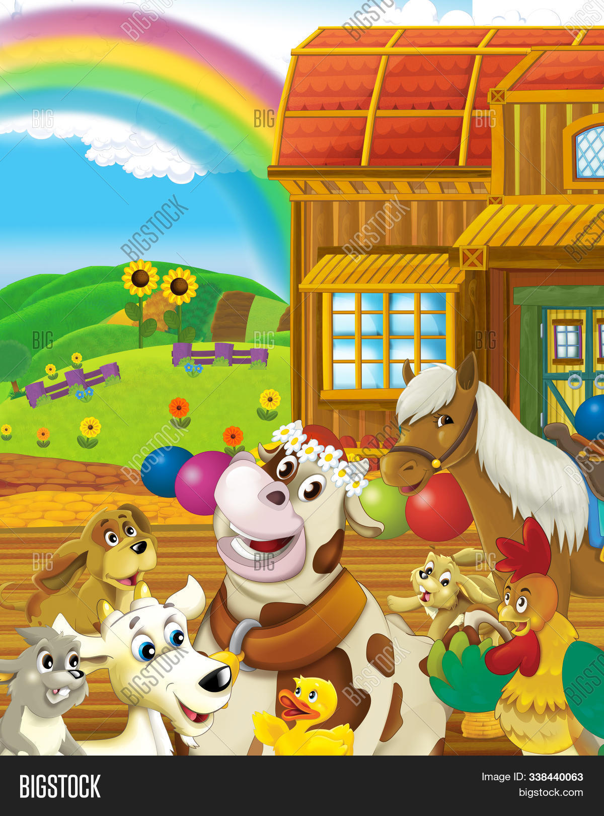 Cartoon Scene Cow Image & Photo (Free Trial) | Bigstock