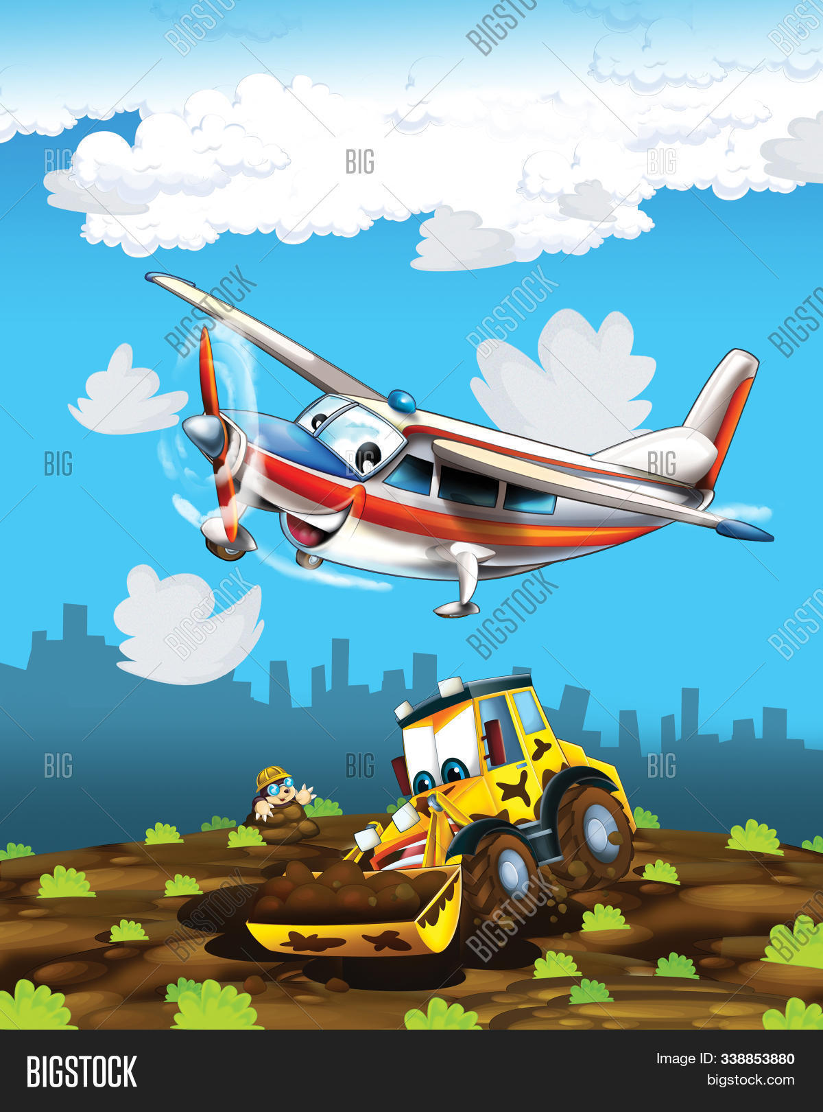 Cartoon Scene Digger Image & Photo (Free Trial) | Bigstock