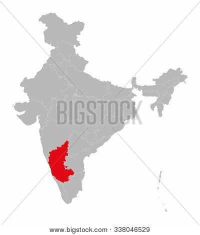 Karnataka Map Vector & Photo (Free Trial) | Bigstock