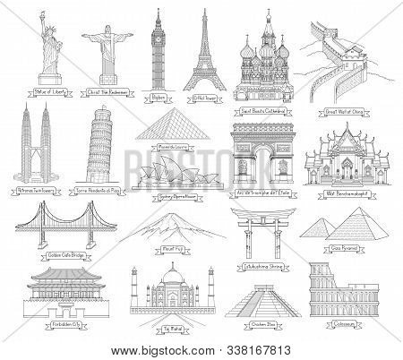 Travel Doodle Art Vector & Photo (Free Trial) | Bigstock
