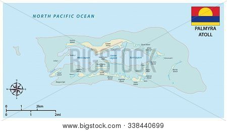 Map Palmyra Atoll Vector & Photo (Free Trial) | Bigstock