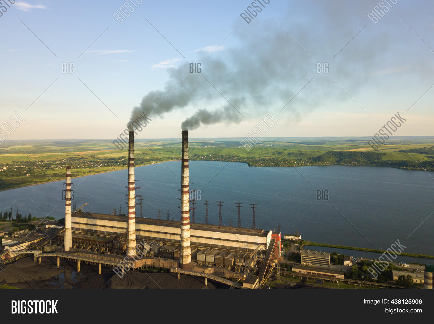 Aerial View Coal Power Image & Photo (Free Trial) | Bigstock