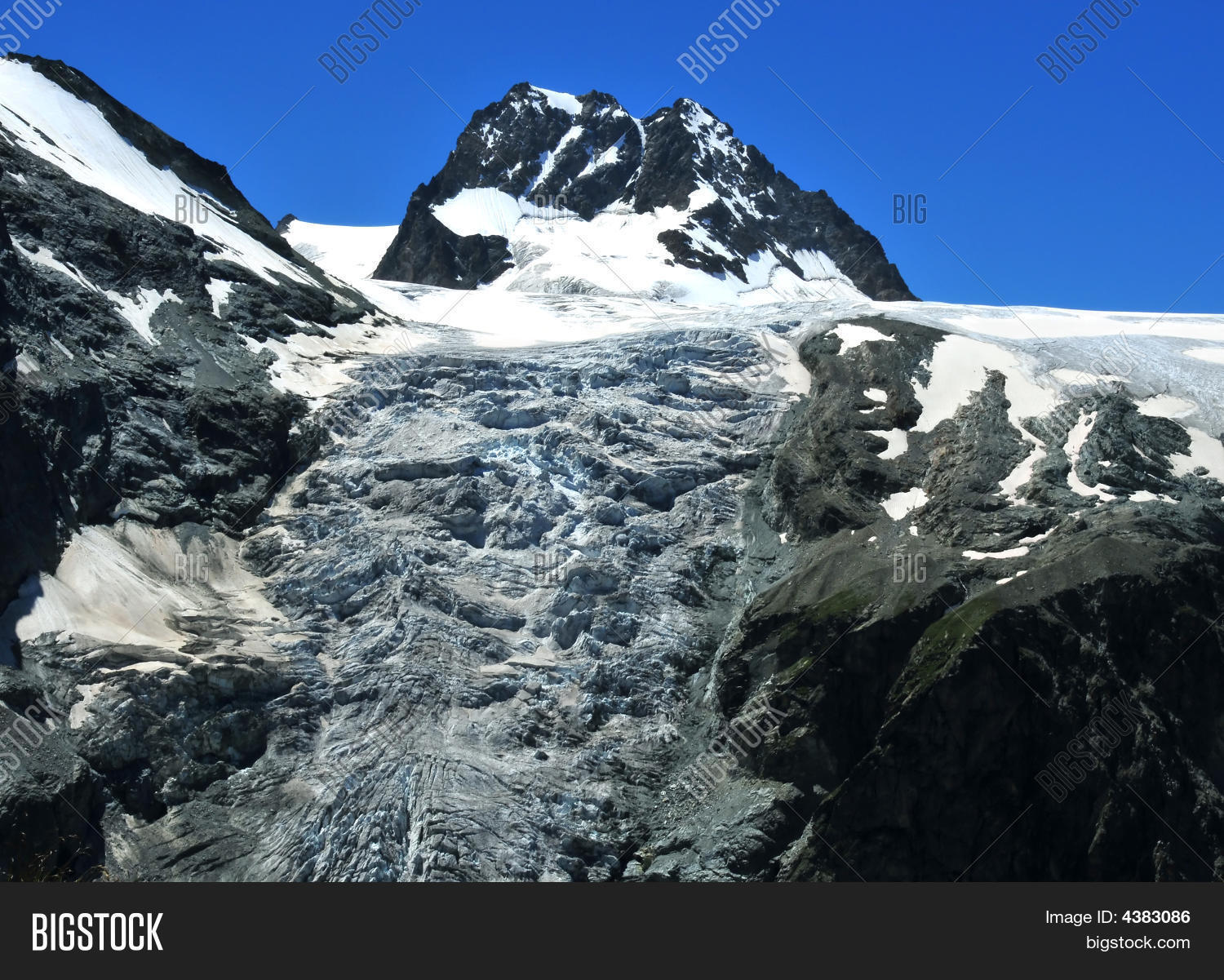 Lower Arolla Glacier Image & Photo (Free Trial) | Bigstock