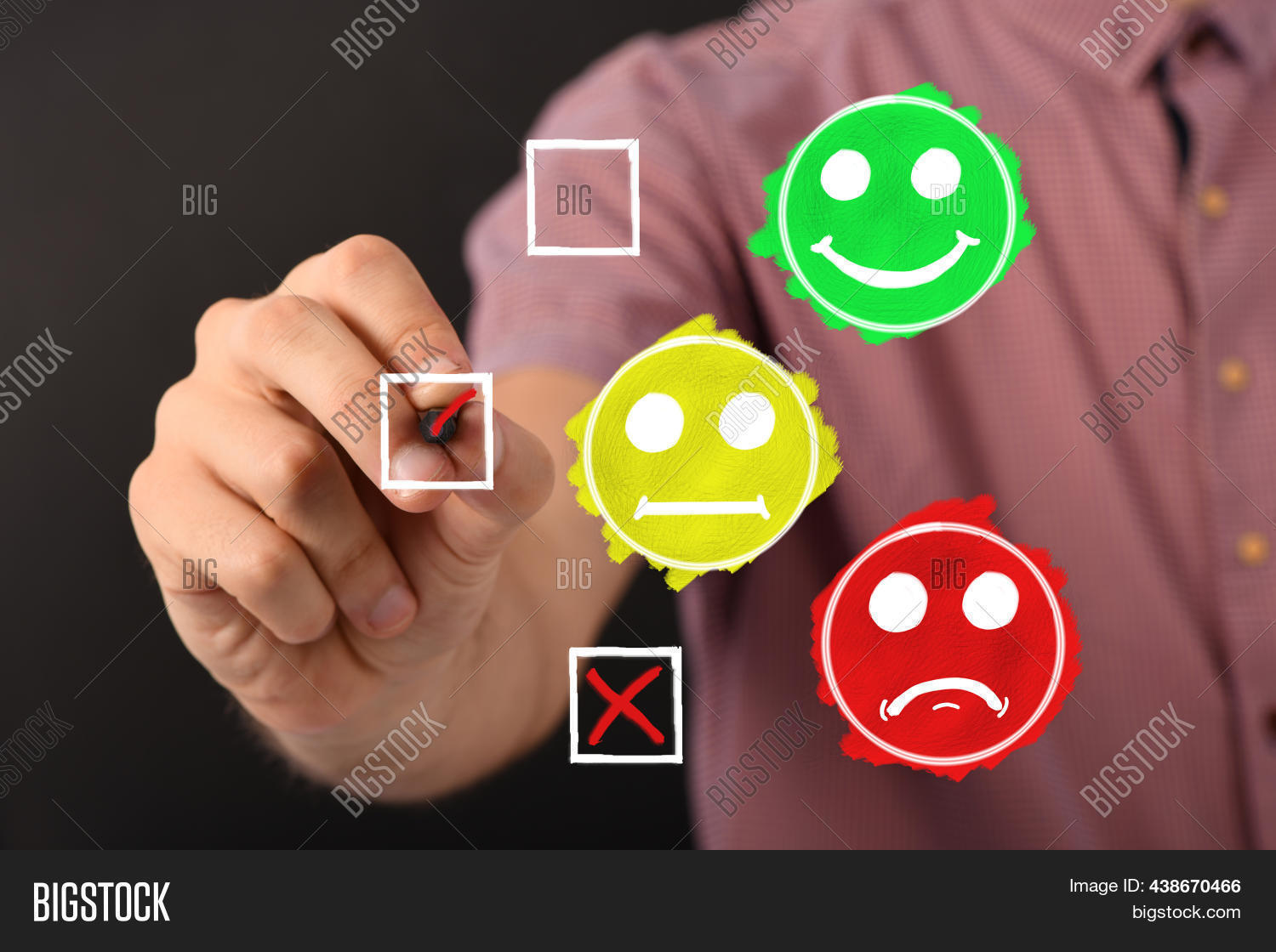 Man Hand Putting Mark Image & Photo (Free Trial) | Bigstock