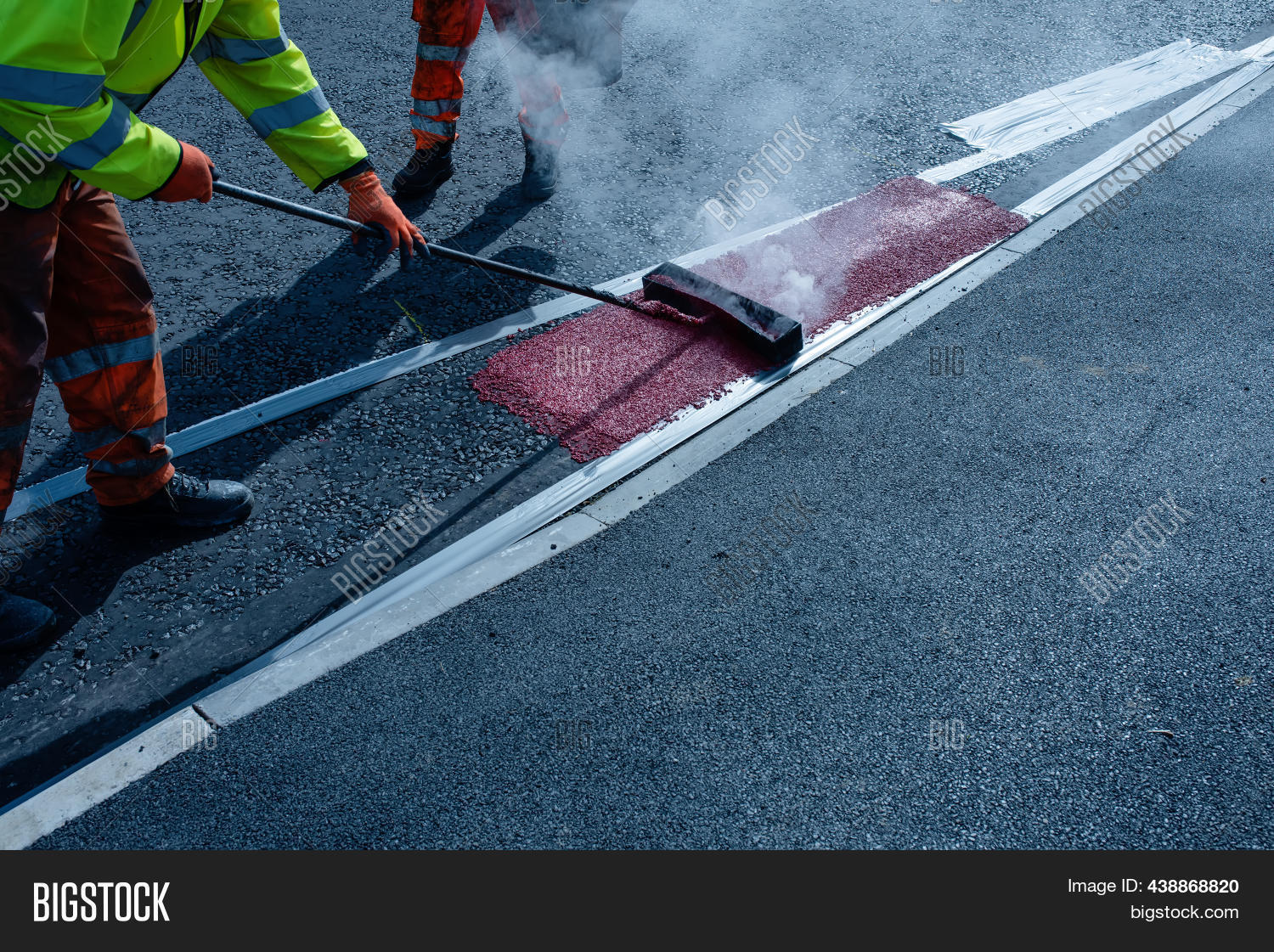 Roadworker Applying Image & Photo (Free Trial) | Bigstock