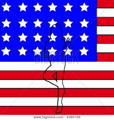 Sexy Usa Women Outline Image & Photo (Free Trial) | Bigstock