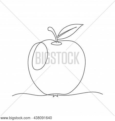 Apple. One Line Vector & Photo (Free Trial) | Bigstock