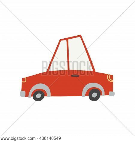 Cute Red Car Isolated Vector & Photo (Free Trial) | Bigstock