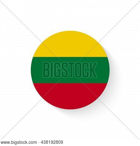 Flag Lithuania Round Vector & Photo (Free Trial) | Bigstock