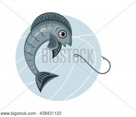 Cartoon Fish Hook. Vector & Photo (Free Trial) | Bigstock