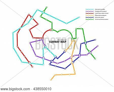 Subway Map. Template Vector & Photo (Free Trial) | Bigstock